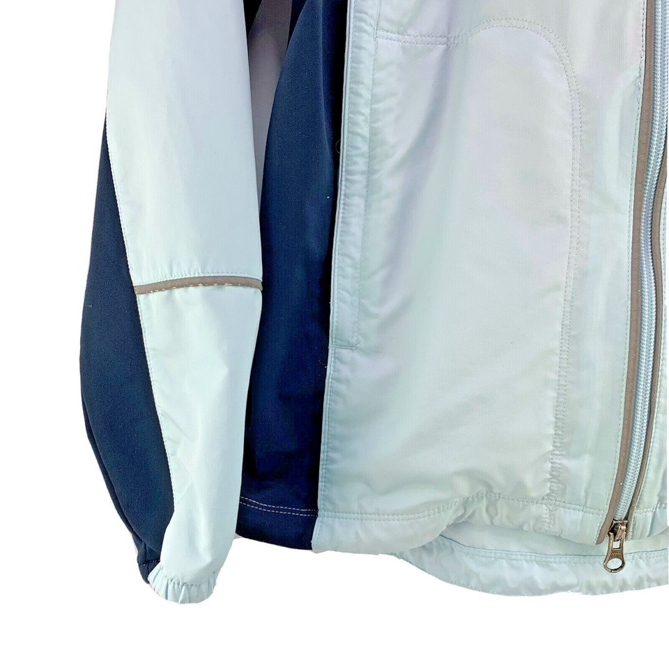 Nike Womens Sz S (4-6) Turquoise Running Jacket Full Zip Pockets 2 ...