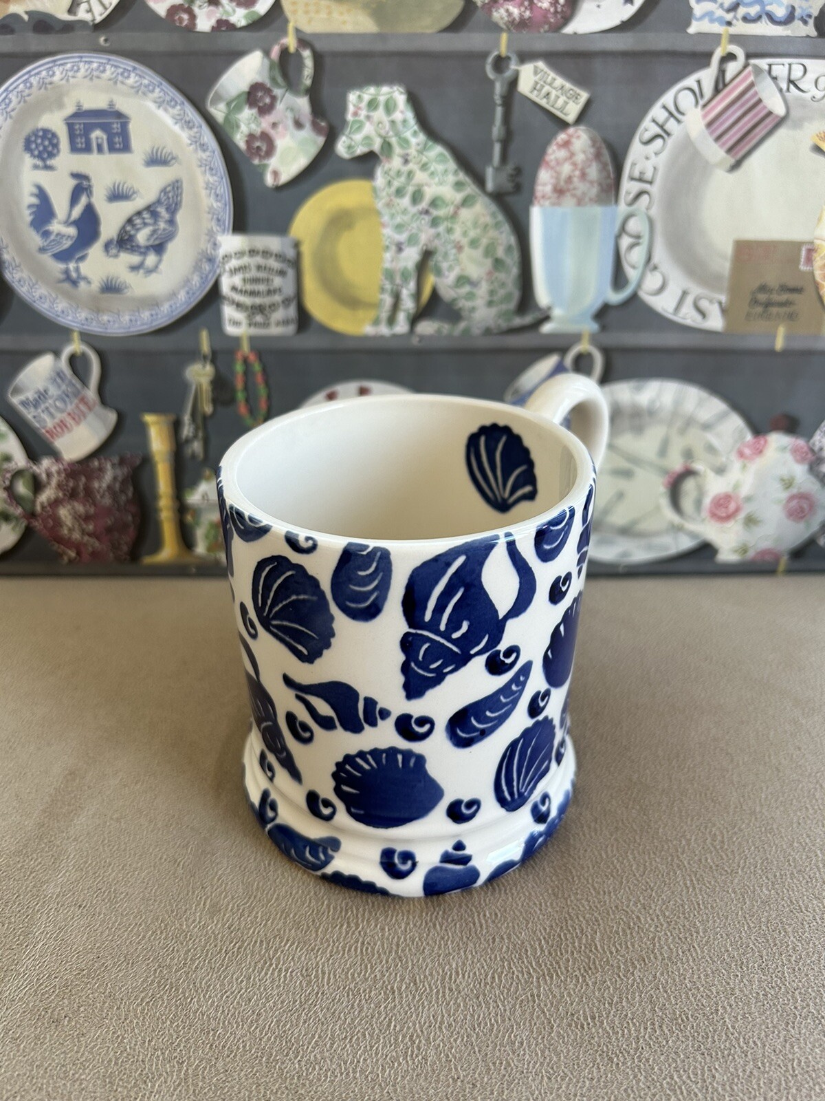 Emma Bridgewater rare Blue Shells 1/2 pint mug | eBay