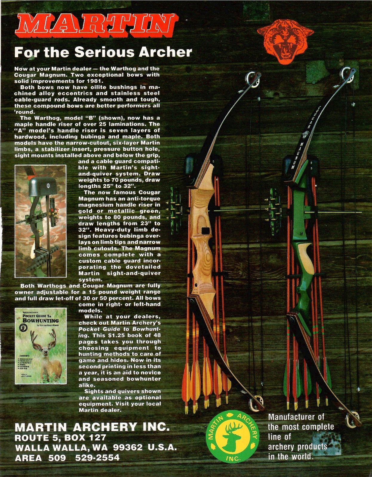 VINTAGE 1982 MARTIN ARCHERY COMPOUND BOW DEER HUNTING PRINT AD | eBay
