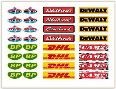 SLOT CAR 1/32 1/24 SCALE GUARD RAIL~BARRIER WALL LOGOS~BUY 2 GET 1 ...