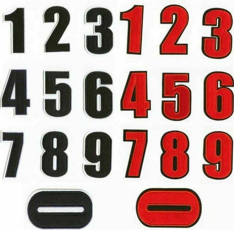 Large Number Patch Patches Jersey Iron on / Sew on Alphabet Embroidery ...