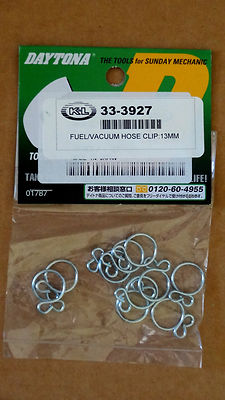 Fuel Hose Clip Vacuum Hose Clips 13mm 10pk Motorcycles Fuel line Spring ...