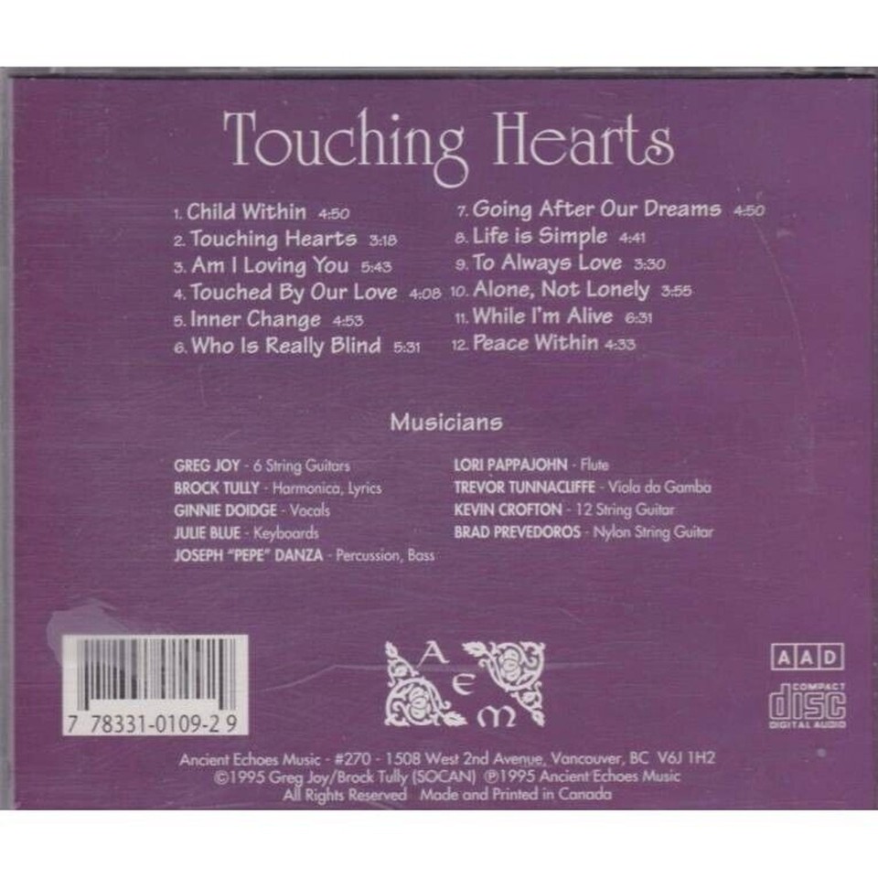 Touching Hearts by Greg Joy, Brock Tully, and Ginnie Doidge (CD, 1995 ...