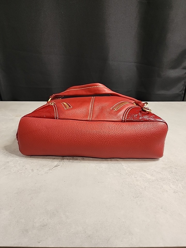 LUCE Women's Red Leather Shoulder Bag Pt3 | eBay