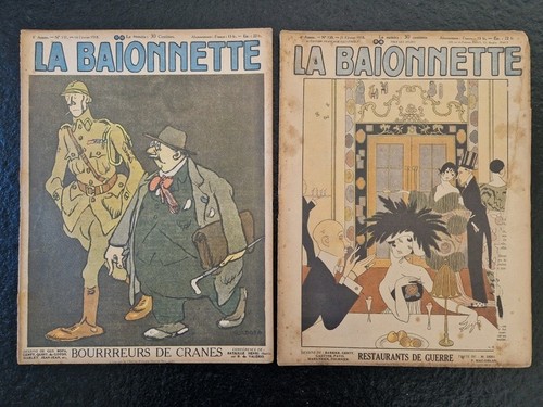 Revue La Baïonnette n°137 et 138 de 1918 WWI Guerre caricature ...