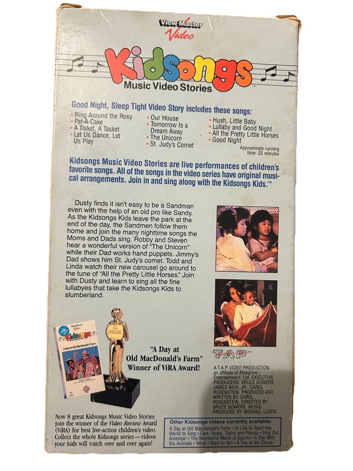 Kidsongs VHS Tape Good Night, Sleep Tight Music Stories Songs View ...