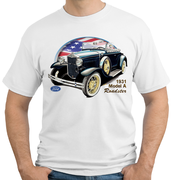 1931 Ford Model A Roadster Official T-shirt 7093 automotive art | eBay