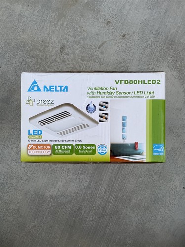 Delta Breez VFB80HLED2 Ventilation With Humidity Sensor/LED Light | eBay