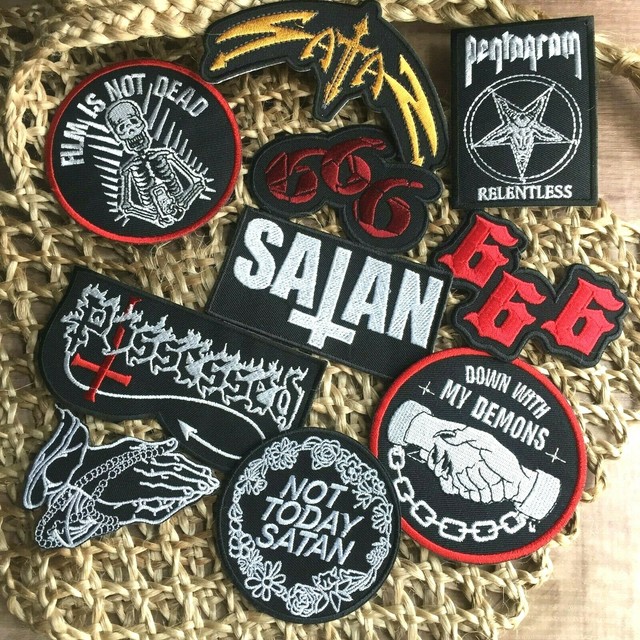 Satanic Devil Demonic Demon Satan Anti Christ Horror Iron on ...