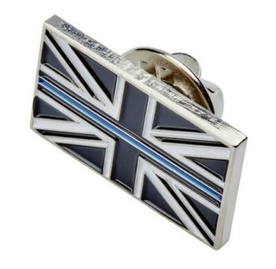 Thin Blue Line Union Jack UK GB Pin Lapel Badge Police Officer | eBay UK