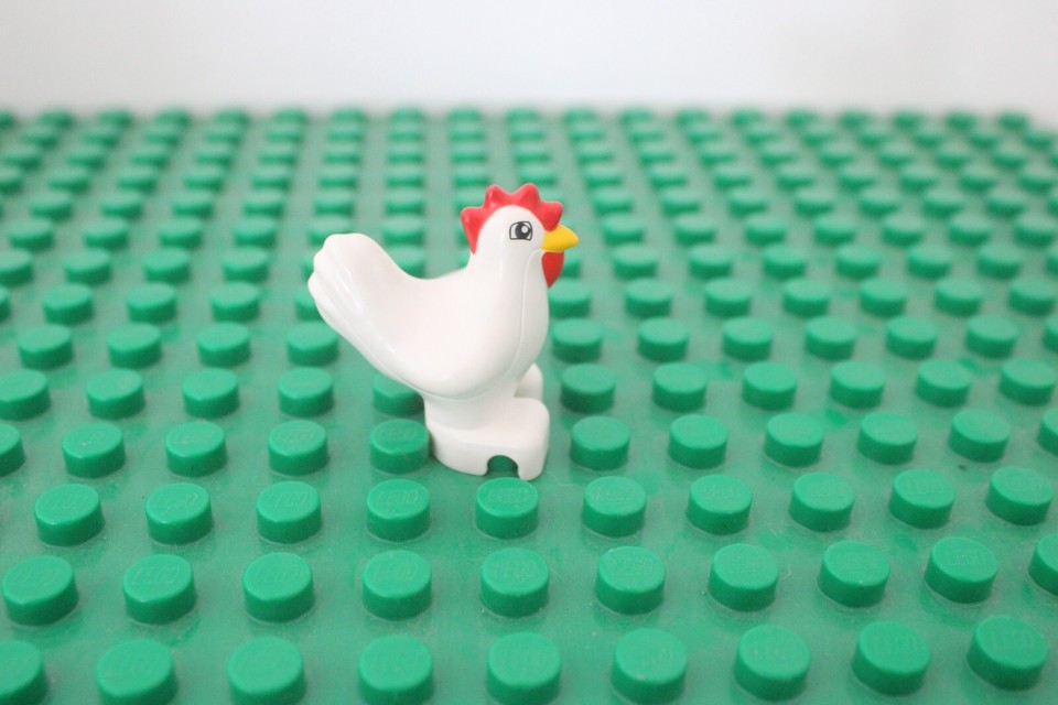 Lego Duplo Animal Farm Zoo White Chicken Hen Barn Rooster Poultry | eBay