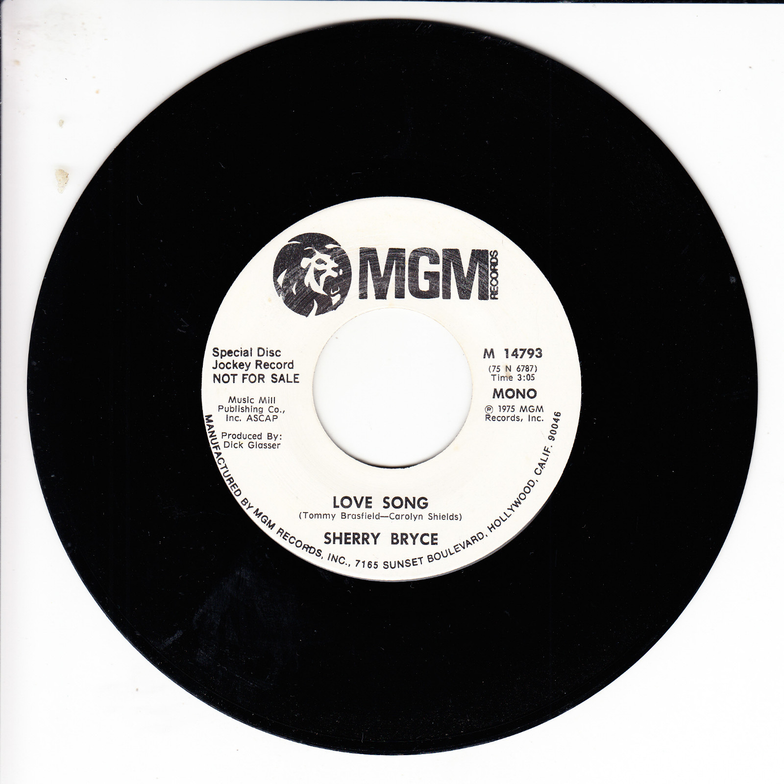 SHERRY BRYCE Love Song VG(+) 45 RPM | eBay