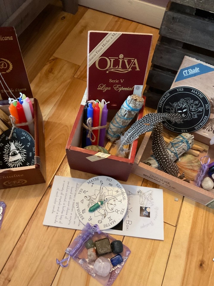 Portable alter box made with reused cigar boxes | eBay
