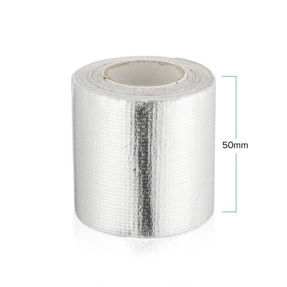 2" x 65' Adhesive Exhaust Header Pipe Wrap Heat Shield Tape Exhaust ...