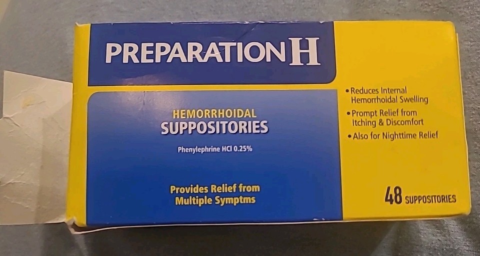 PREPARATION H Hemorrhoid Symptom Treatment Suppositories (48Count) 10 ...
