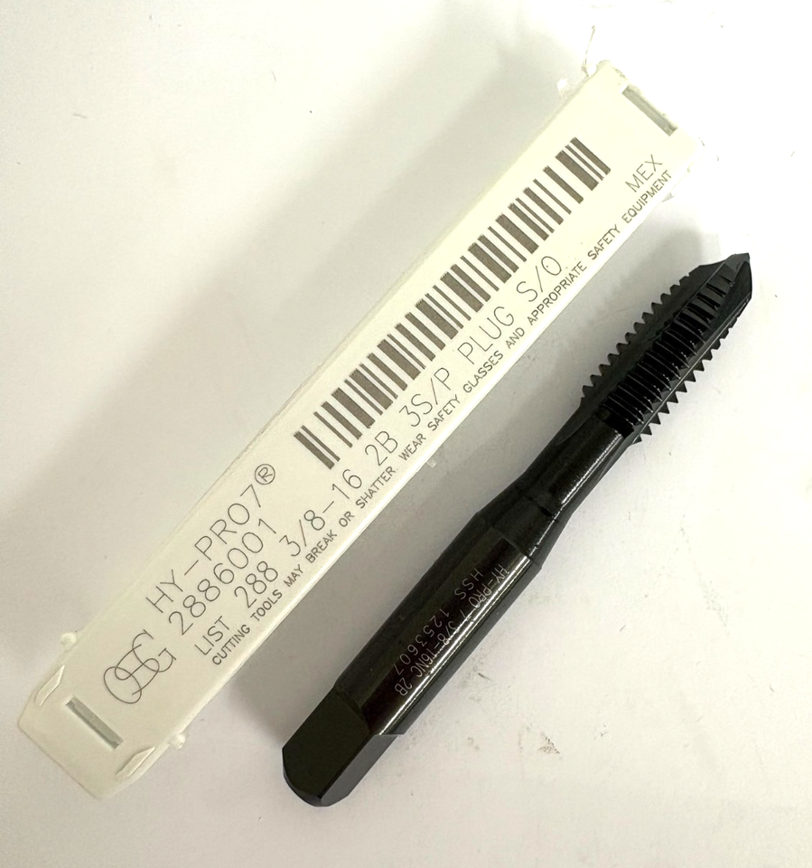 3/8-16 SPIRAL POINT 3 FLUTE CLASS 2B HYPRO 7 TAP BLACK OSG 2886001 | eBay
