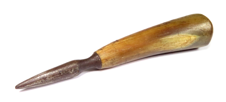 NICE 18TH CENTURY SAILOR'S MARLINSPIKE AWL SPIKE WITH A HORNGRIP HANDLE ...