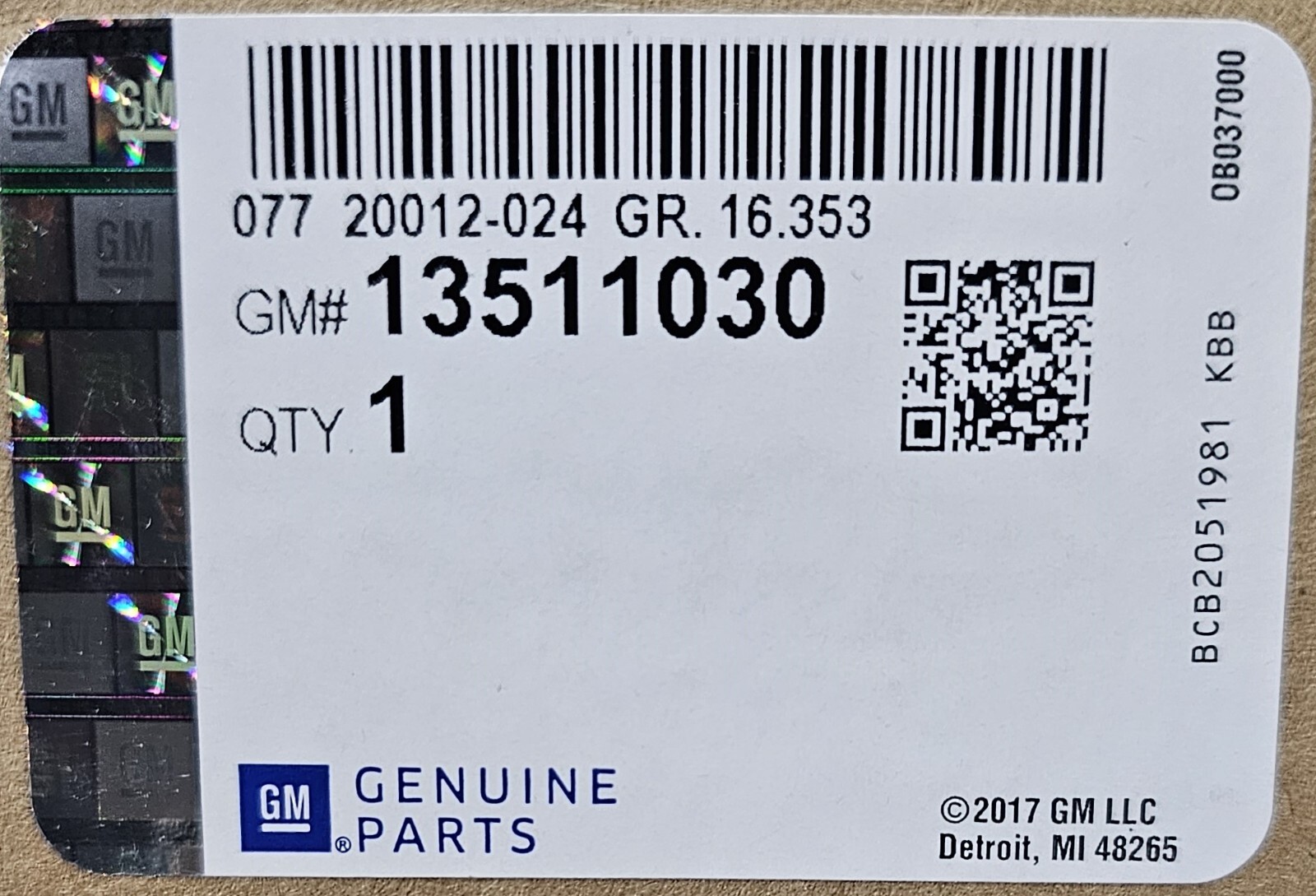 Driver Side Rear Door Outside Handle Bracket - GM (13511030) | eBay