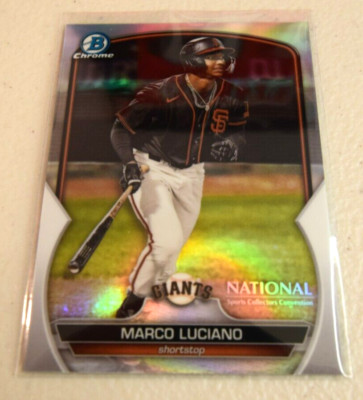 2023 Bowman Chrome Marco Luciano National Convention Refractor NSCC ...