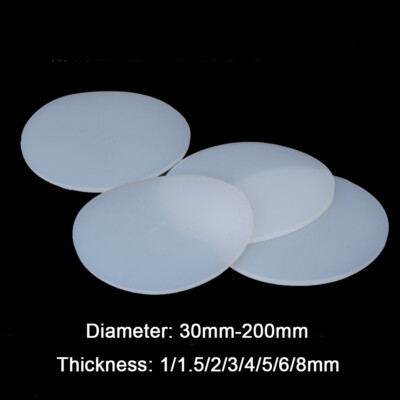 Round Silicone Rubber Sheet Seal Gaskets Dia 30-200mm Thick 1/1.5/2/3/4 ...