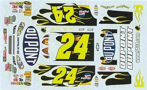 Winscals #24 DuPont 2009-Jeff Gordon 1/24 Nascar decal | eBay
