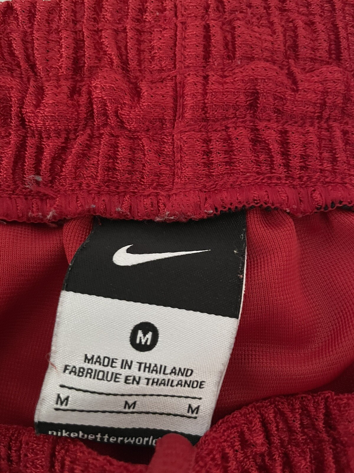 NIKE mens Basketball vintage shiny red shorts Size Me… - Gem