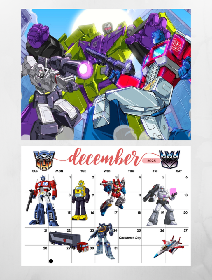Transformers G1 Wall Calendar 2026 | eBay