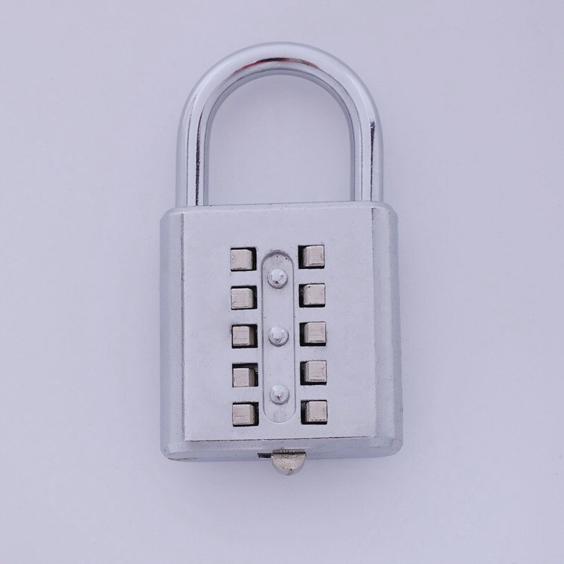 2X(-theft Button Combination Padlock Digit Push Password Lock Zinc ...