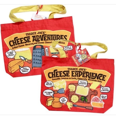 Trader Joe’s Cheese Adventures Cheese Themed 100% Cotton Reusable Tote ...