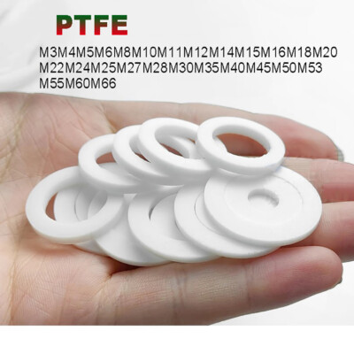 PTFE Washers High Temp Flat Ring Washer Seal Gaskets M3-M66 sizes ...
