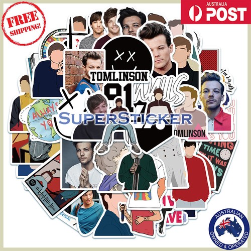 50pcs Louis Tomlinson Singer One Direction Vinyl Stickers Waterproof ...