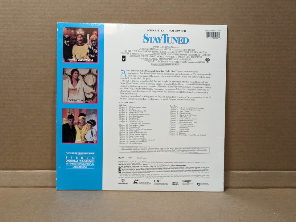 Stay Tuned (1992) Laserdisc John Ritter Pam Dawber Comedy SciFi Warner ...