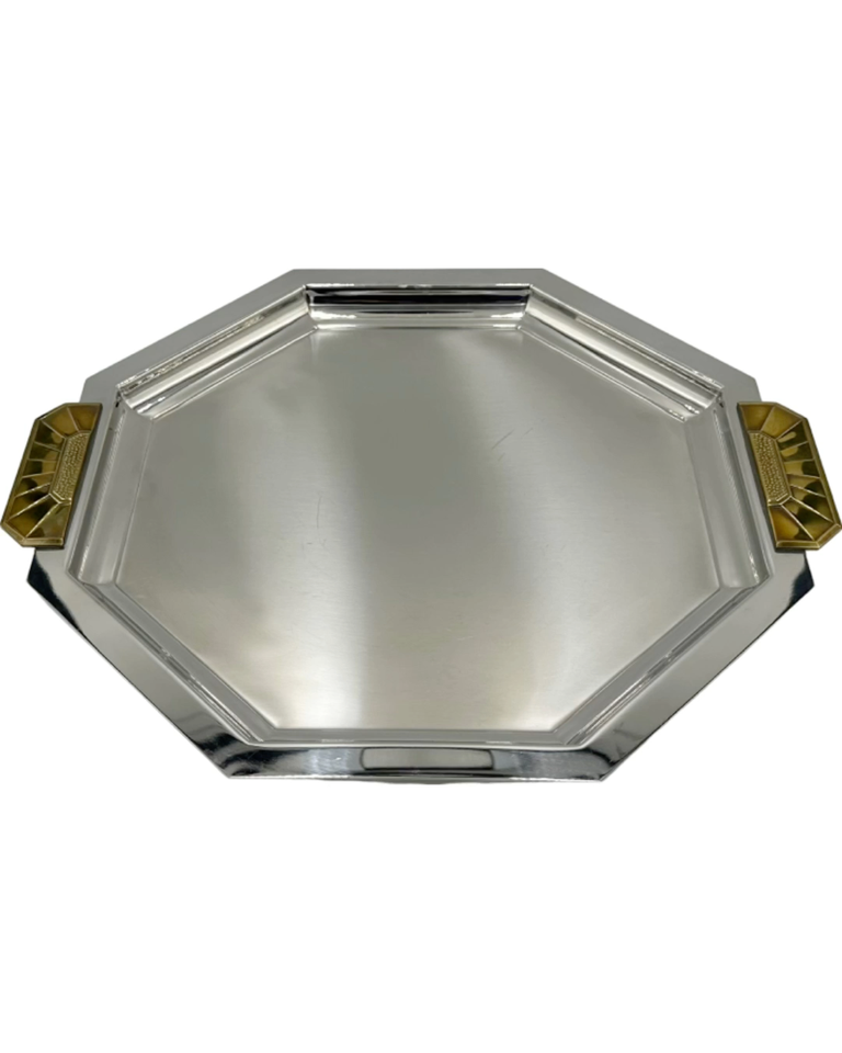 Vintage Jean Couzon Orfevre Art Deco Style Serving Tray 1985 Made in ...