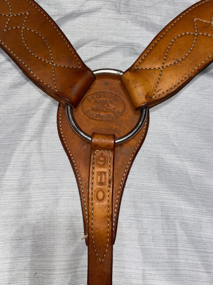 BILLY COOK #910 WESTERN PULLING ROPER BREAST COLLAR FULL HORSE SIZE | eBay