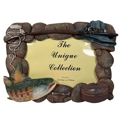 Fish Fishing Frame by The Unique Collection Holds 5 X 7 Fishing Gear ...