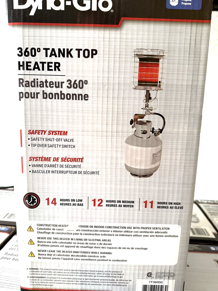 ️ 🔥Dyna-Glo - Tank Top Propane Gas Heater 40,000 BTU Portable Outdoor ...