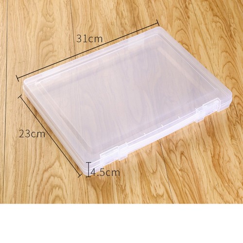 Plastic File Case Clear A4 File Document Organizer 32x23x4.5cm file box ...