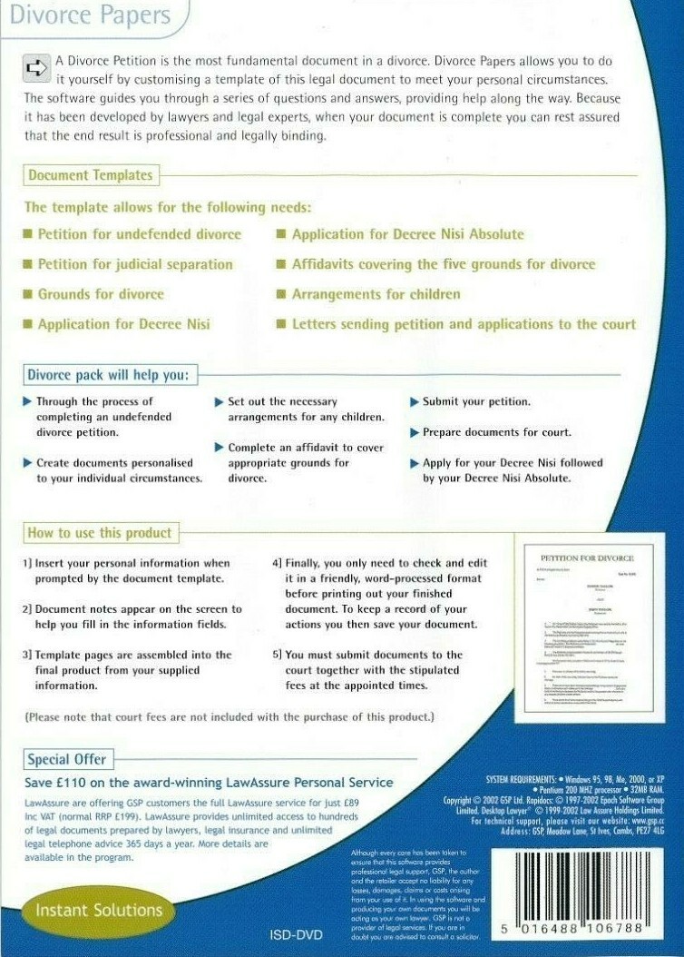Print Divorce Papers