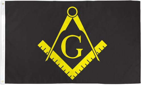 Mason Flag 3x5ft Black & Gold Masonic Society Flag Free Mason Flag | eBay