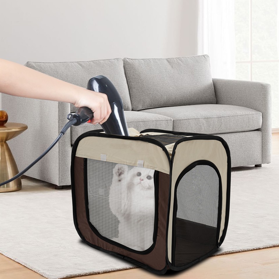 Pet Drying Box Cat Dog Dryer Cage Folding Pet Hair Dryer Hair Grooming ...