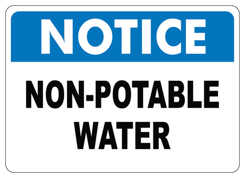 OSHA NOTICE: NON-POTABLE WATER| Laminated Vinyl Decal Sticker Label | eBay