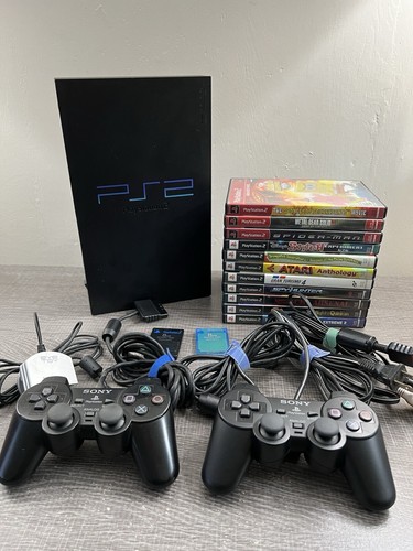 Sony PlayStation 2 PS2 FAT Console Model SCPH-39001 + 2 Controllers ...