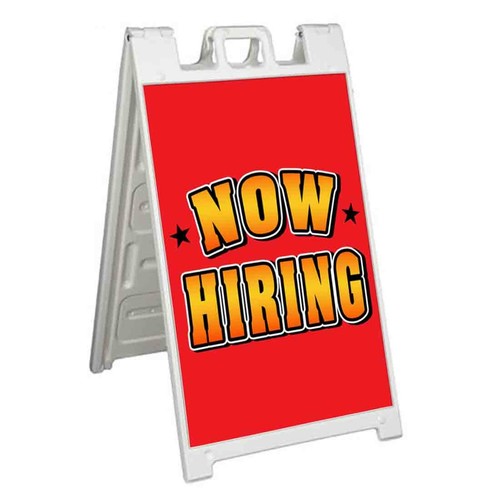 NOW HIRING STAR Signicade 24x36 Aframe Sidewalk Sign Banner Decal APPLY ...