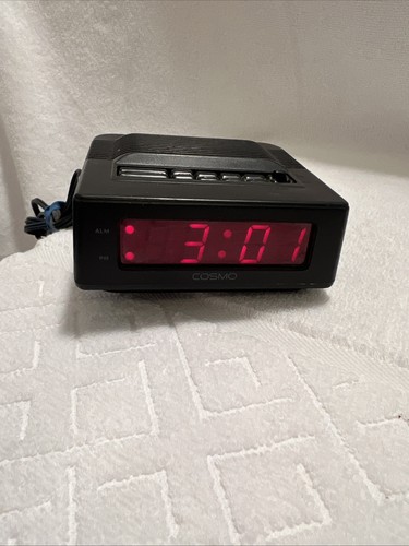 Vintage Cosmo Time Alarm Clock E526 Black W Spot For Battery | eBay