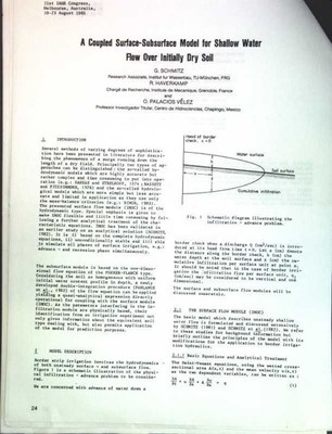 A Coupled Surface-Subsurface Model for Shallow Water Flow OVer ...