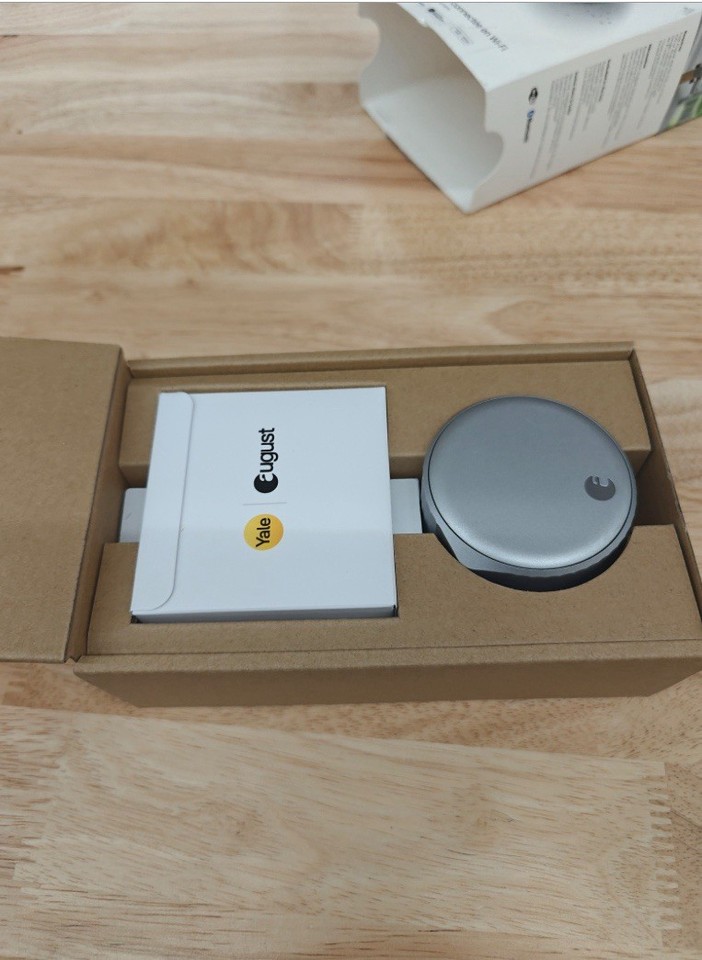 August Home, Silver Wi-Fi Connected Smart Keyless Entry Door Lock ...