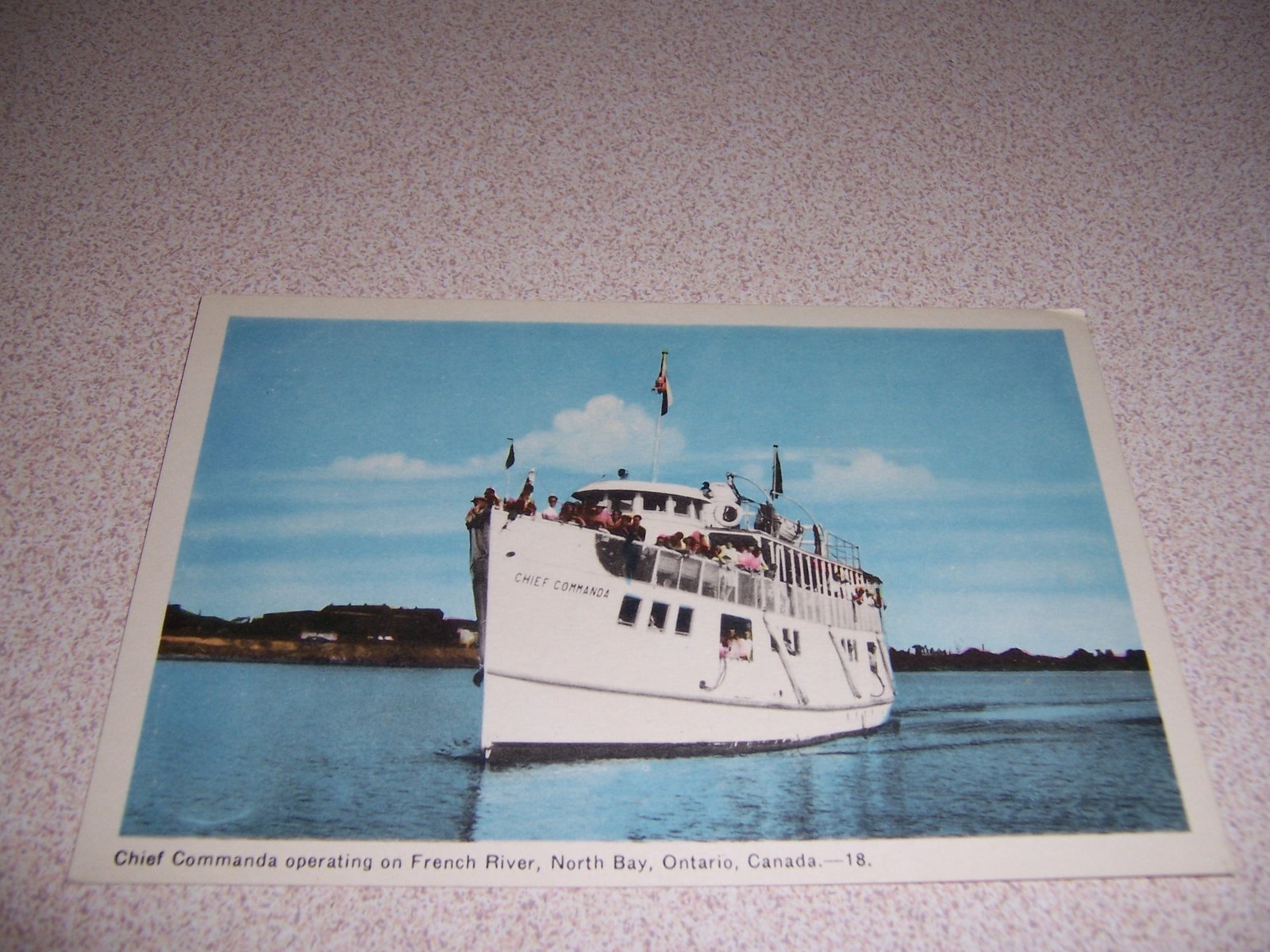 1940s CHIEF COMMANDA SHIP on FRENCH RIVER NORTH BAY ONTARIO VTG ...