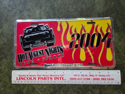 HOT AUGUST NIGHTS 2004 COMMEMORATIVE LICENSE PLATE Reno Gazette Journal ...