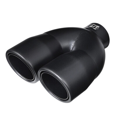 Dual Pipe Exhaust Tip 2.5'' Inlet Weld On Black Coated Muffler Tips ...
