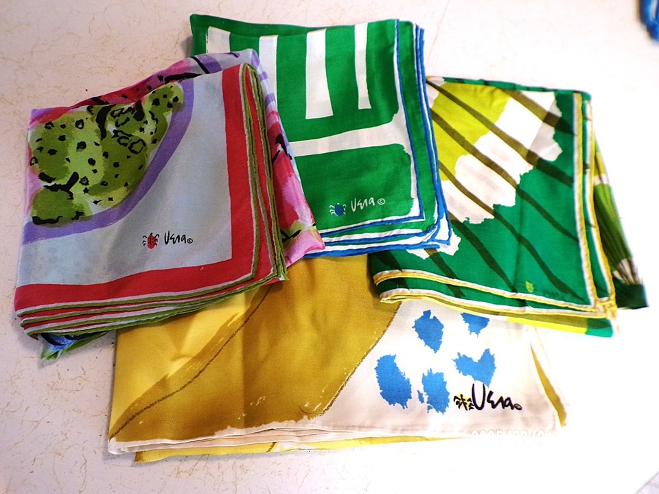 Beautiful Lot of 15 Vera Scarves Vintage to Now Mostly Silk Made in ...